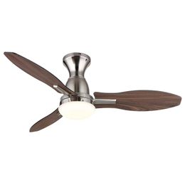 Globo LIGHTING Deckenleuchte »GALE« LED-Modul 1 Stk. warmweiß - kaltweiß Ventilator kühlen-heizen holzoptik CCT 3000/4500/6000K Nickel matt