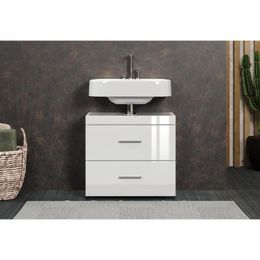 Welltime Waschbeckenunterschrank &raquo;Avena&laquo; 1 Stk. tlg. Waschtisch mit 2 Schubk&auml;sten &ndash; (B/T/H) 60/34/56 cm Wei&szlig;