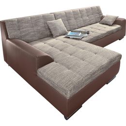 DOMO collection Ecksofa &raquo;Treviso viele Bez&uuml;ge, auch in Cord, L-Form, B/T/H: 267/80/83 cm&laquo; mit Bettfunktion, inkl. Zierkissen, Unser Dauertiefpreis 
