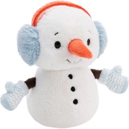 Nici Pl&uuml;schfigur &raquo;Winter, Schneemann, 15 cm&laquo; enth&auml;lt recyceltes Material wei&szlig;