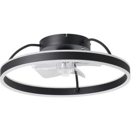 Eglo LED Deckenleuchte &raquo;MARINELLA Leuchte und Ventilator - Stahl - LED;LED - 1X30W;1X6W - IP20&laquo; LED-Modul 1 Stk. Kaltwei&szlig; Neutralwei&szlig; RGB...
