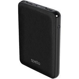 Powerbank &raquo;Spello Pocket 5.000mAh 2x USB-A&laquo; 5.000 mAh schwarz Sie k&ouml;nnen sie einfach &uuml;ber den Micro-USB-Anschluss aufladen. Im Lieferumfang enthalten 