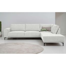 OTTO home Ecksofa &raquo;OLAND L-Form, B: 289 cm, Skandi-Design&laquo; Struktur, Flachgewebe, Luxus-Microfaser, Boucle beige 100% Polyester