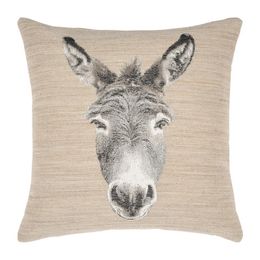 Pad Dekokissen &raquo;MOO&laquo; Made in Europe, Kissenh&uuml;lle ohne F&uuml;llung, 1 St&uuml;ck, Tiermotiv, 45x45 cm natur Obermaterial: 55% Baumwolle, 40% Polyester, 3%...
