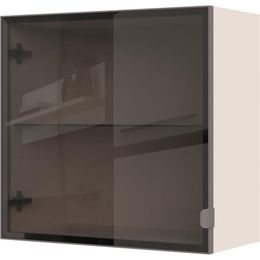 Places of Style H&auml;ngevitrine &raquo;Opera, Wandschrank, Schwebendes Design f&uuml;r modernen Wohnraum&laquo; UV lackiert, Soft Close Funktion, Wandmontiert Glas, MDF, 