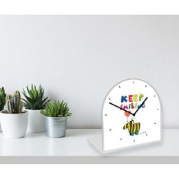 LUCKYLINDE Tischuhr &raquo;Die Tigerente Janosch&laquo; Tischuhr aus Acrylglas, Uhr, bedruckt, ger&auml;uschlos, modern gelb