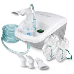 Medisana Inhalator &raquo;IN 540&laquo; zertifiziert, Vernebelung d. Atemwege, Kompressor-Drucklufttechnologie wei&szlig; Zertifiziertes Medizinprodukt (zertifiziert...