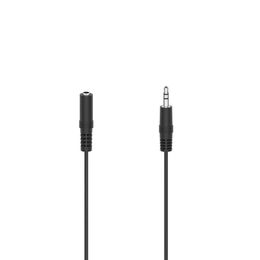 Hama Audio-Kabel &raquo;Audio-Kabel, 3,5-mm-Klinken-Stecker/Kupplung, Stereo, 2,5 m&laquo; 3,5-mm-Klinke 3,5-mm-Klinke schwarz