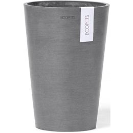 Ecopots Blumentopf &raquo;Pisa 14 Grau&laquo; f&uuml;r den Innenbereich grau Kunststoff