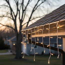 my home LED-Lichterkette &raquo;Livva in 6, 12 und 24 m Kettenl&auml;nge, &laquo; 240 Stk.-flammig LED-Eisregen Lichterkette, warmwei&szlig;es Licht, Timer, + 3 m...