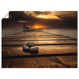 Artland Wandbild &raquo;Sonnenaufgang am Schwarzen Meer&laquo; Sonnenaufgang & -untergang 1 Stk. tlg. als Leinwandbild, Poster in verschied. Gr&ouml;&szlig;en braun Papier