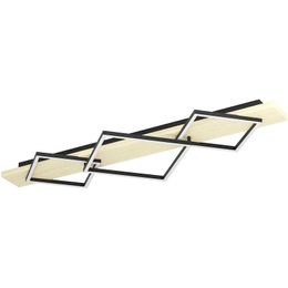 Eglo Deckenleuchte &raquo;BOYAL Deckenlampe - Stahl, Holz - LED;LED - 2X13W;1X16W - IP20&laquo; LED-Modul 1 Stk. Warmwei&szlig; Wohzimmerlampe, Esszimmerlampe, Flur, 