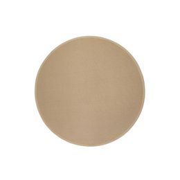 Wecon Home Teppich &raquo;Hugo one&laquo; rund 5 mm H&ouml;he Naturfaser, Jute, Sisal-Optik, modern, pflegeleicht, Wohnzimmer naturbraun Obermaterial: 100% Jute B :...