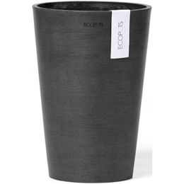 Ecopots Blumentopf &raquo;Pisa 14 Dunkelgrau&laquo; f&uuml;r den Innenbereich grau Kunststoff
