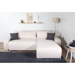 Collection AB Ecksofa &raquo;Pia, L-Form, Breite 237 cm, mit Schlaffunktion&laquo; inkl. Bettfunktion und Bettkasten silber
