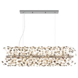 Globo LIGHTING H&auml;ngeleuchte &raquo;KATRINA&laquo; G9 1 Stk. Warmwei&szlig; Luster H&auml;ngelampe Esszimmer Esstisch-Lampe elegant verchromt