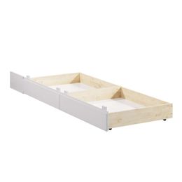 OTTO HOME Bettschubkasten &raquo;Luven&laquo; 2 Stk. tlg. aus massiver Kiefer, 2 St&uuml;ck, passen perfekt unter das Bett Luven wei&szlig;