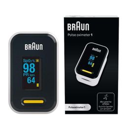 Braun Pulsoximeter »1- YK-81CEU« Einfaches Design - Rotierendes Display mit Hintergrundbeleuchtung schwarz-weiß