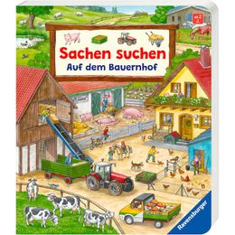 Ravensburger &raquo;Pappbilderbuch, Sachen suchen Auf dem Bauernhof&laquo; bunt Die wichtigsten Dinge auf dem Bauernhof in einer Suchleiste zum Wiederfinden im gro&szlig;en 
