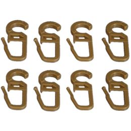 Liedeco Faltenclip Faltenlegehaken, f&uuml;r Gardinenringe eichefarben B/H/L: 3,1 cm