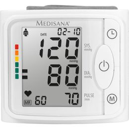 Medisana Handgelenk-Blutdruckmessger&auml;t &raquo;BW 320&laquo; Systole, Diastole, Puls, Farbskala, 120 Speicherpl&auml;tze f&uuml;r 2 Benutzer wei&szlig; Zertifiziertes...