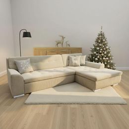 DOMO collection Ecksofa &raquo;Treviso viele Bez&uuml;ge, auch in Cord, L-Form, B/T/H: 267/80/83 cm&laquo; wahlw. mit Bettfunktion, inkl. Zierkissen, Unser...