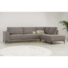 OTTO home Ecksofa &raquo;OLAND L-Form, B: 289 cm, Skandi-Design&laquo; Struktur, Flachgewebe, Luxus-Microfaser, Boucle beige 100% Polyester