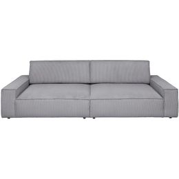 Home Affaire Big-Sofa &raquo;NEU: SHERWOOD XXL, Big-Sofa (316cm), extra tiefe Sitzfl&auml;che 95 cm&laquo; bequemer Sitzkomfort, Cord u. Leinenoptik, Kedernaht grau 