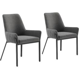 Places of Style Stuhl &raquo;Lome, TOPSELLER!, OTTOs Choice&laquo; () 1 Stk.mit pflegeleichtem Webstoff Bezug, Metallgestell, Sitzh&ouml;he 49 cm anthracite...