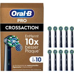 Oral-B Aufsteckb&uuml;rsten &raquo;Pro CrossAction&laquo; X-f&ouml;rmige Borsten schwarz DESIGNED & MADE IN GERMANY - Garantierte Passform mit allen wiederaufladbaren...