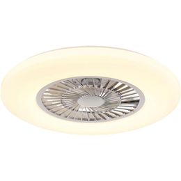 Globo LIGHTING Deckenleuchte &raquo;ALVA&laquo; LED-Modul 1 Stk. warmwei&szlig; - kaltwei&szlig; Ventilator RGB bunt Regenbogen Funktionen heizen-k&uuml;hlen Wohnraum wei&szlig; matt