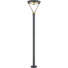 Globo LIGHTING LED Solarleuchte &raquo;SOLARLEUCHTE ALUMINIUM DRUCKGUSS GRAU, 1XLED&laquo; LED-Modul 1 Stk. Warmwei&szlig; Solar Garten Terrasse Au&szlig;enbeleuchtung...