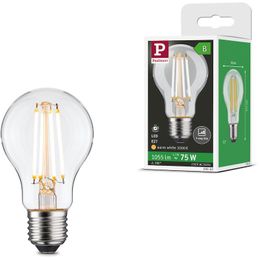 Paulmann LED-Leuchtmittel &raquo;Eco-Line Filament 230V LED Birne E27 1055lm 5, 7W 3000K dimmbar Klar&laquo; E27 1 Stk. Warmwei&szlig; transparent