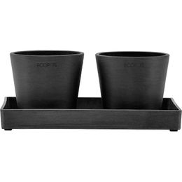 Ecopots Blumentopfuntersetzer &raquo;DISPLAY PLATTER&laquo; f&uuml;r Amsterdam, BxTxH: 15x15x2,5 cm grau Kunststoff