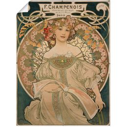 Artland Kunstdruck &raquo;Plakat f&uuml;r F. Champenois. 1897&laquo; Ausstellungsplakate 1 Stk. tlg. ohne Rahmen gr&uuml;n Papier