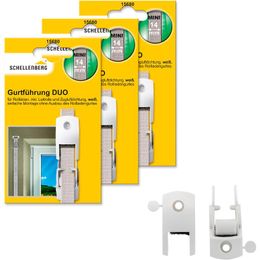 Schellenberg Rollladen-Gurtf&uuml;hrung &raquo;Duo f&uuml;r das Rollladensystem Mini&laquo; Set, 3 Stk. tlg. inkl. Zugluftdichtung und Gurtleitrolle wei&szlig;