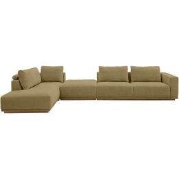 Musterring Wohnlandschaft Anreihsofa mit Armlehne rechts, Eckteil links mit Kissen & Hocker 100% Polyester