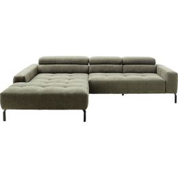 Home Affaire Ecksofa &raquo;Claya Move, L-Form, Kopf- & R&uuml;ckenverstellung, Breite 293 cm&laquo; Moderne Steppung, weicher Polsteraufbau & saugroboterfreundliche 