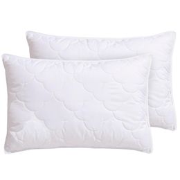 my home Microfaserkissen &raquo;Mondschein, Kopfkissen 1-tlg. oder 2-tlg. 40x80 oder 80x80 cm&laquo; F&uuml;llung: Faserbaellchen Spar-Set, 2-tlg., 2 Stk. tlg....