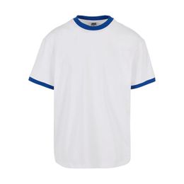 Urban Classics T-Shirt »Herren Oversized Ringer Tee« 1 Stk. white/royal L L Vielseitige T-Shirts für jeden Anlass