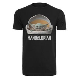 Merchcode Damen T-Shirt &raquo; Herren Baby Yoda Mandalorian Logo Tee&laquo; 1 Stk. S