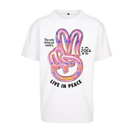 UPSCALE BY MISTER TEE Kurzarmshirt &raquo;Unisex Live in Peace Oversize Tee&laquo; 1 Stk. white M M Vielseitige T-Shirts f&uuml;r jeden Anlass
