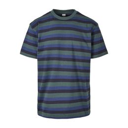 Urban Classics T-Shirt &raquo;Herren College Stripe Tee&laquo; 1 Stk. bottlegreen/midnightnavy M M Vielseitige T-Shirts f&uuml;r jeden Anlass