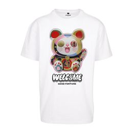 UPSCALE BY MISTER TEE T-Shirt &raquo;Herren Welcome Cat Heavy Oversize Tee&laquo; 1 Stk. white L L Vielseitige T-Shirts f&uuml;r jeden Anlass