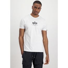 Alpha Industries Herren Rundhalsshirt &raquo;Basic T ML&laquo; Baumwolle, regular fit wei&szlig; XL