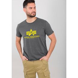 Alpha Industries T-Shirt &raquo;Basic T-Shirt&laquo; Baumwolle, regular fit charcoal heather XL XL Kurzarm-Design, perfekt f&uuml;r die w&auml;rmeren Tage oder als...