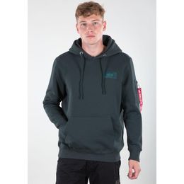 Alpha Industries Herren Kapuzensweatshirt &raquo;BACK PRINT HOODY&laquo;, Baumwollmischung, regular fit blau M