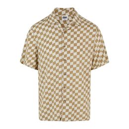 Urban Classics Kurzarmhemd &raquo;Herren Viscose AOP Resort Shirt&laquo; 1 Stk. khakicheck XXL - US-Gr&ouml;&szlig;en US-Gr&ouml;&szlig;en XXL Kurzarm Herren Hemd mit floralem...