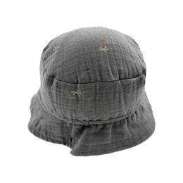 MaxiMo Damen MaxiMo Fischerhut mit Druck, mit Muster, weich, bequem, Baumwolle grau