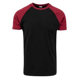 Urban Classics T-Shirt &raquo;Herren Raglan Contrast Tee&laquo; 1 Stk. black/burgundy M M Stilvolles Multicolor-Design f&uuml;r trendige Looks